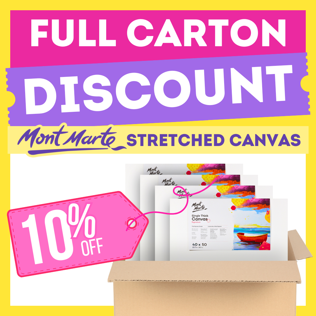 Full Carton Discount on Mont Marte Stretched Canvas – Art Shed Brisbane