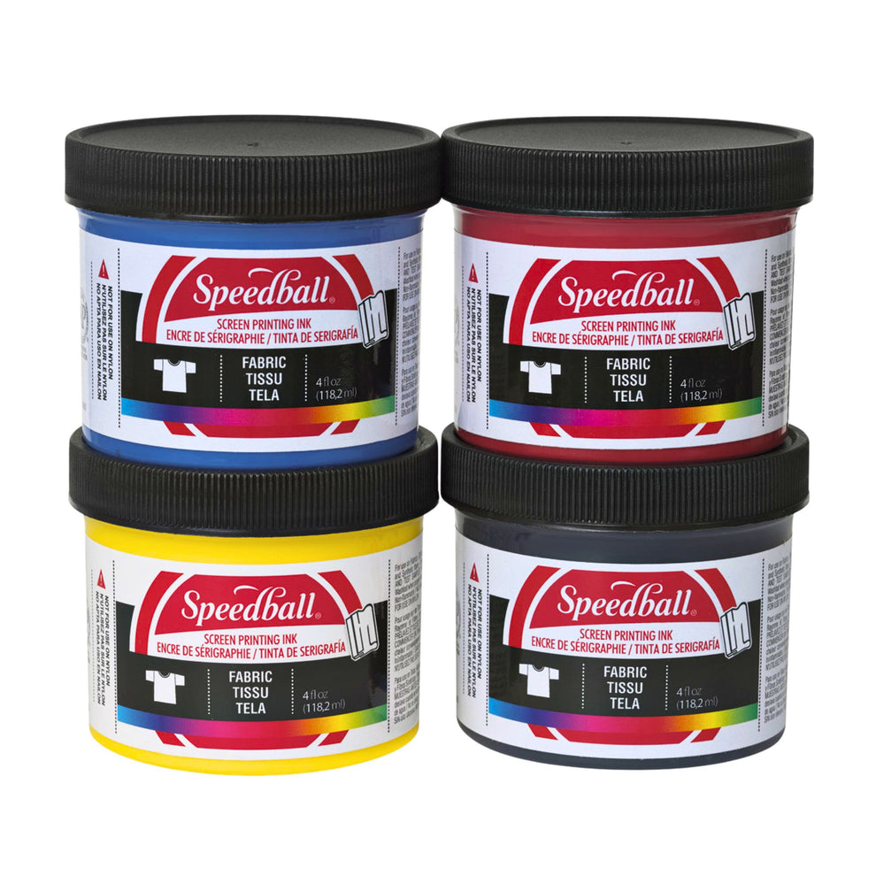 Speedball Fabric Screen Printing Ink Set with 4 Colours ...