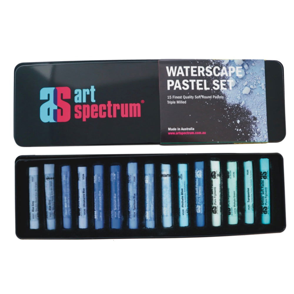 Art Spectrum Soft Round PASTEL Box of 15 - Waterscape | Artist Pastels ...