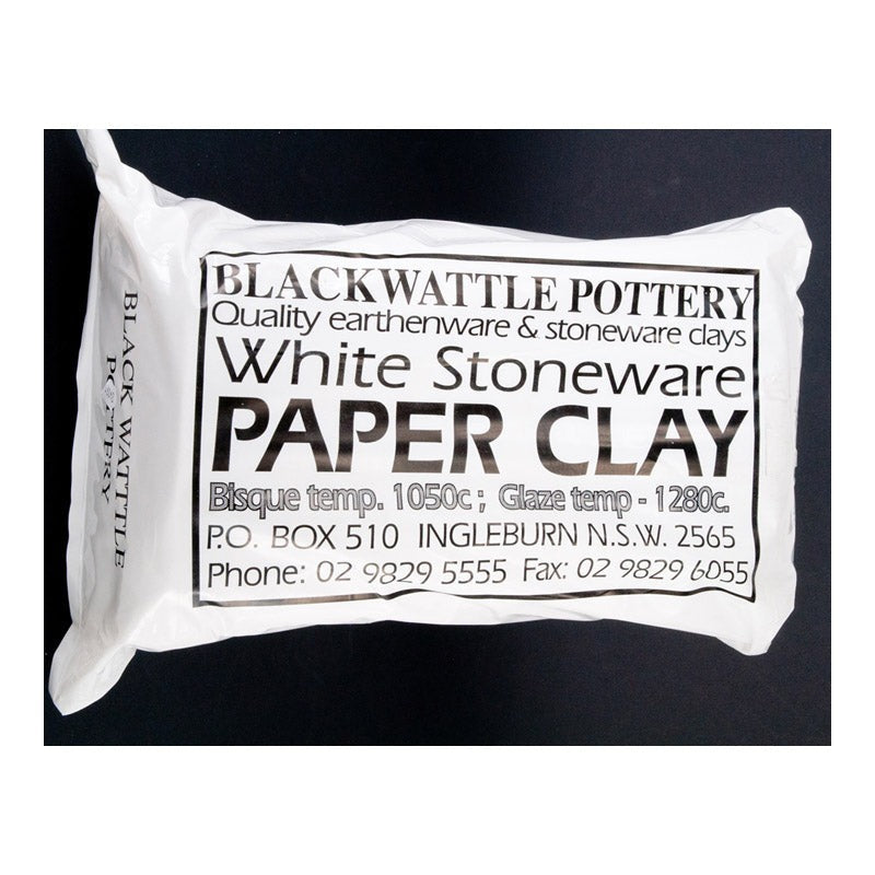 Black Wattle Paper Clay White Stoneware 10kg - Sculpture - Clay ...