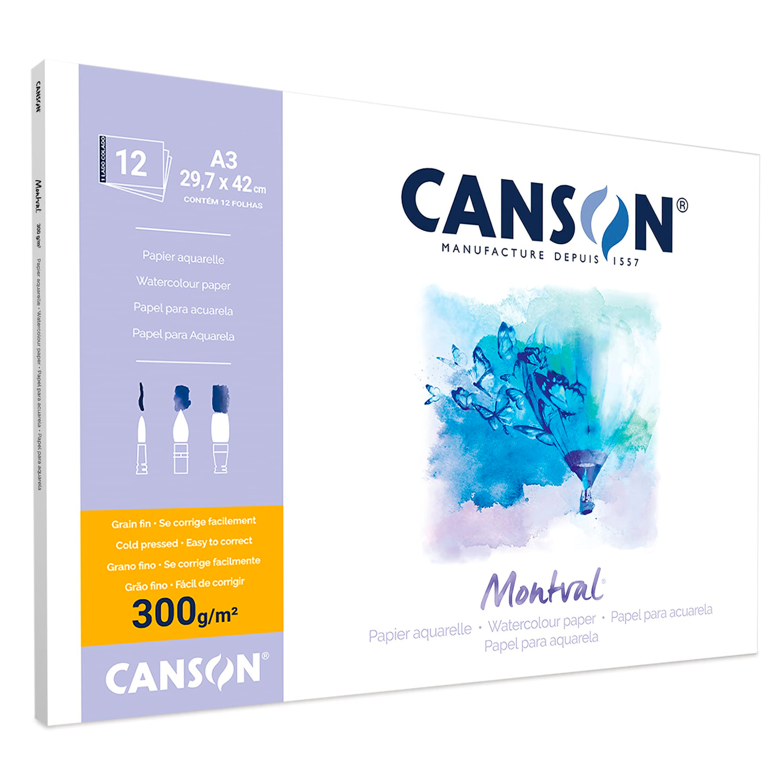 Canson Montval 300g Watercolour Pad Medium | Artist Watercolour Paper ...