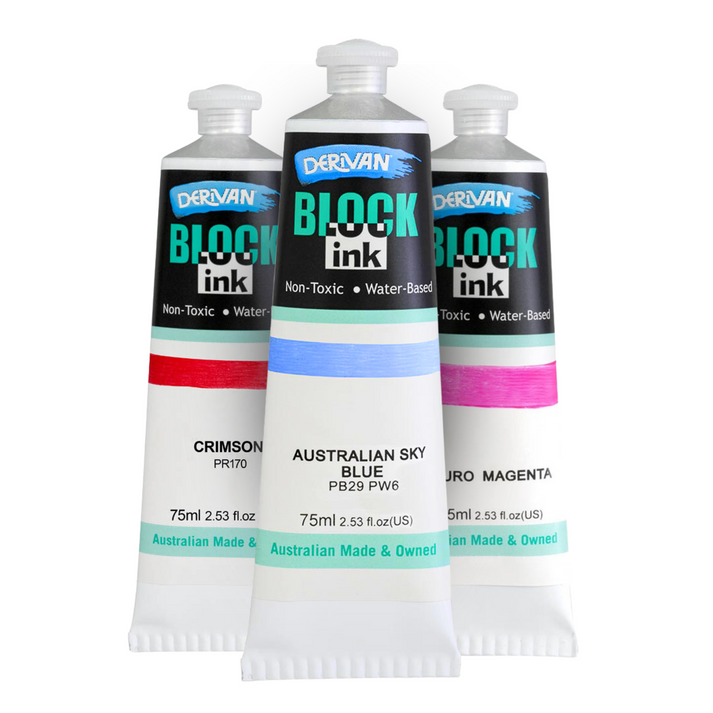 DERIVAN BLOCK INK 75ML | Block Lino Printing – Art Shed Brisbane