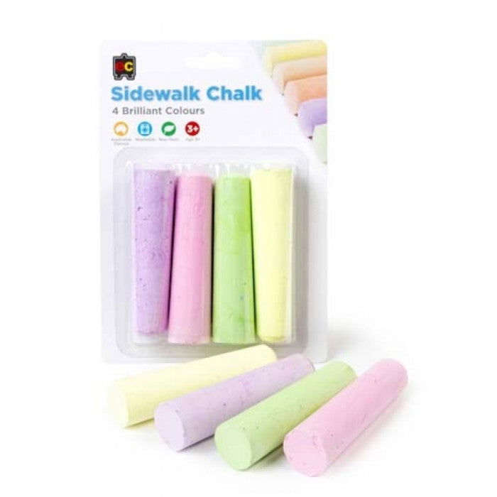 Educational Colours SIDEWALK CHALK FLUORO Pack of 4 | Chalk for Kids ...