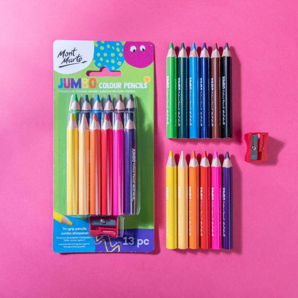 Mont Marte Jumbo Colour Pencil 13pc – Art Shed Brisbane