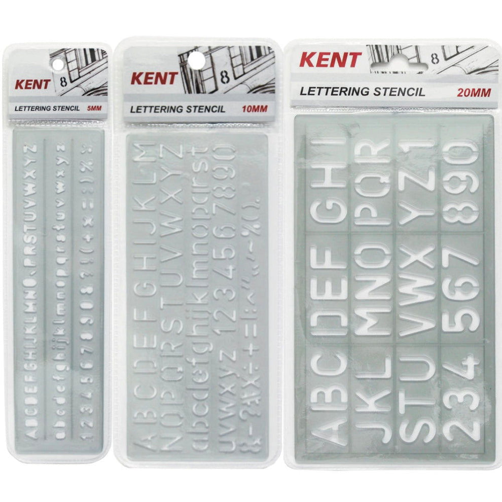 Kent Lettering Stencil | Stencils and Templates – Art Shed Brisbane