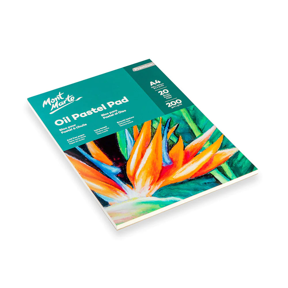 Mont Marte Oil Pastel Pad 200gsm A4 20 sheets – Art Shed Brisbane