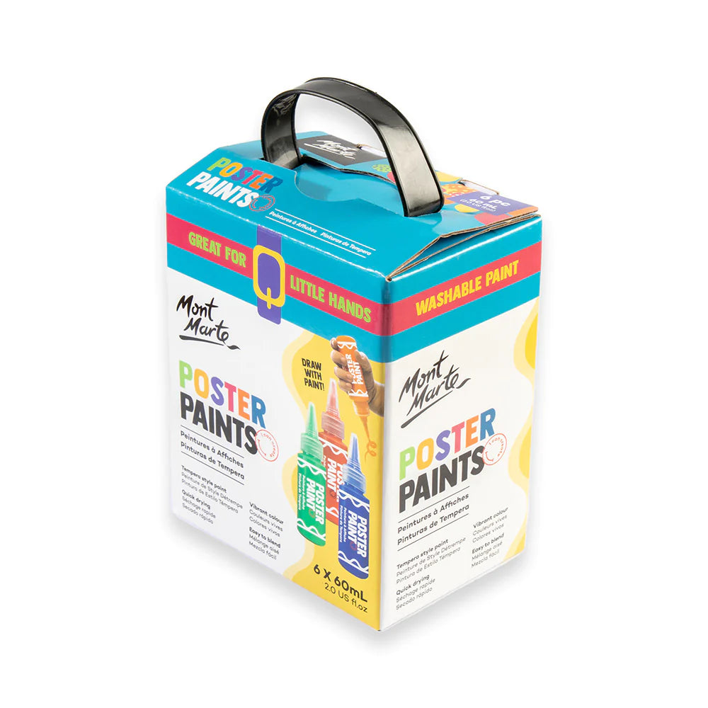 Mont Marte Poster Paint Set 6pc x 60ml – Art Shed Brisbane