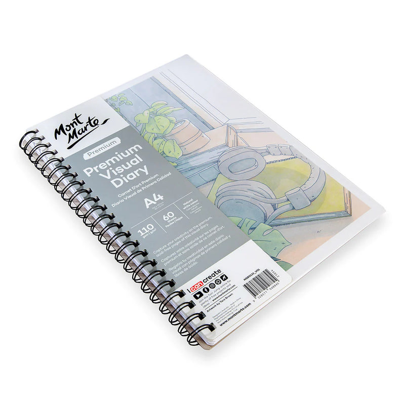 Mont Marte Premium Visual Diary 110gsm 60 sheets – Art Shed Brisbane
