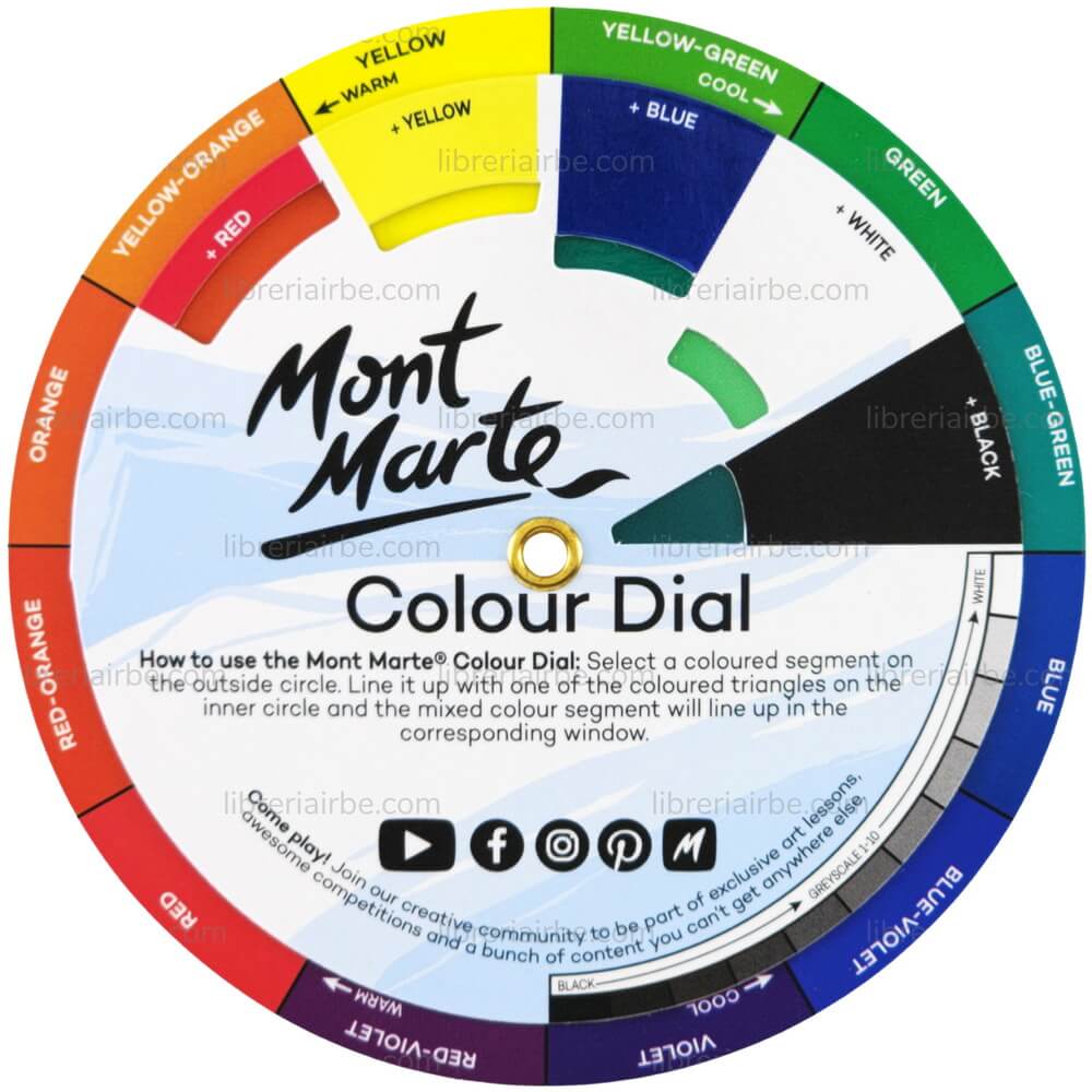 Mont Marte Mini Colour Wheel Dial | Colour Wheel for Paint Mixing – Art ...