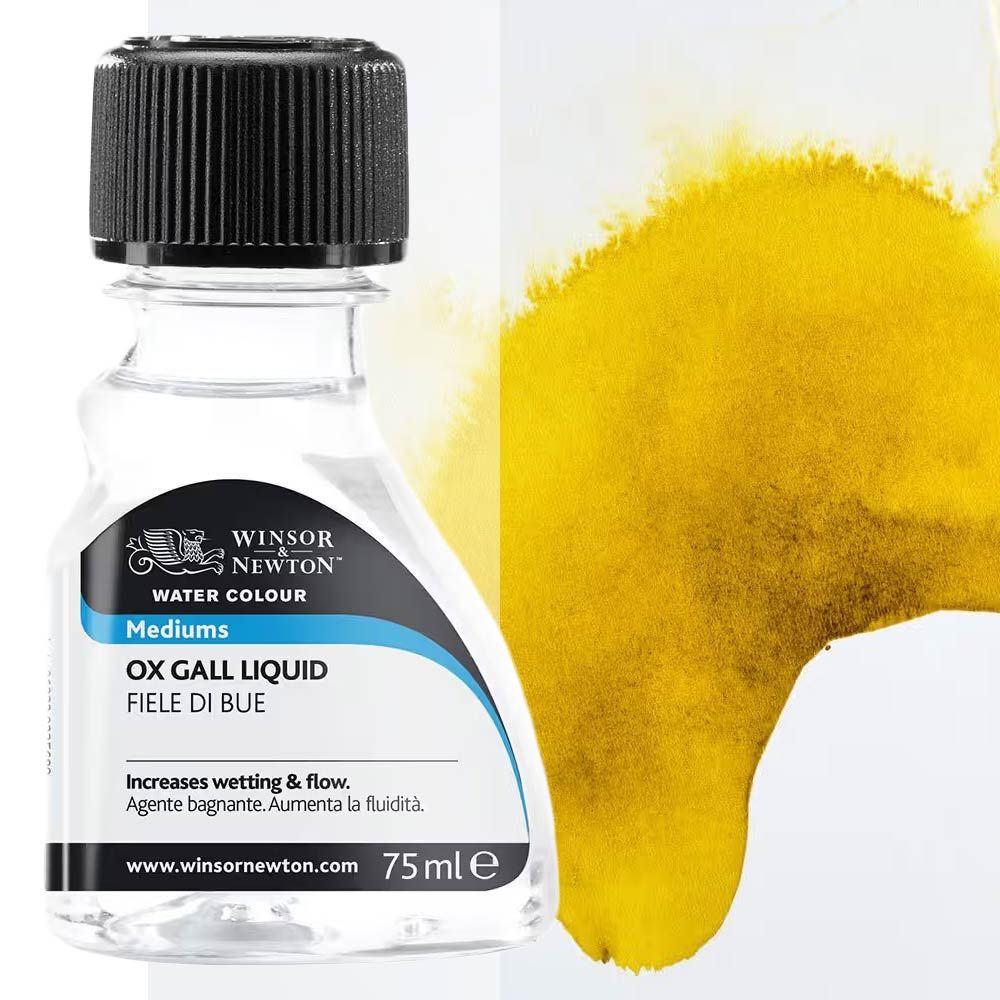 Winsor and Newton Ox Gall Liquid 75ml - Paint - Watercolour - Painting ...